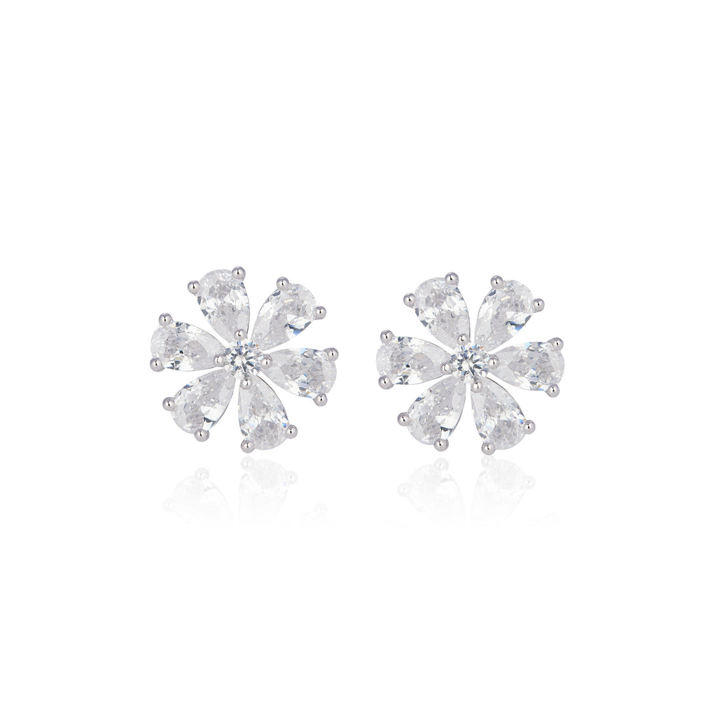 La vie est Belle Stud Earrings - White – Doukissa Nomikou