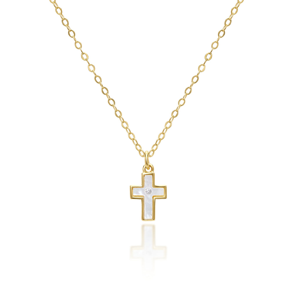Little White Cross Necklace – Doukissa Nomikou